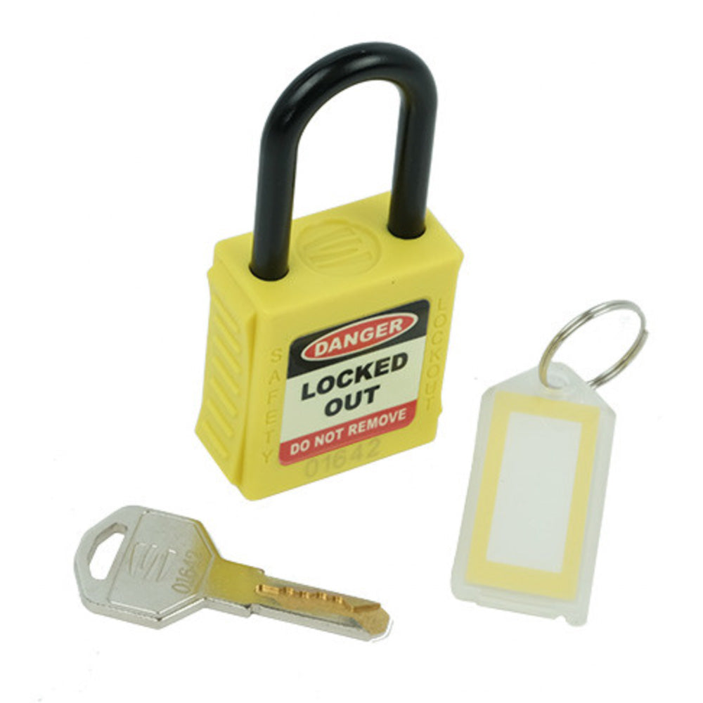 Dielectric Yellow Safety Lockout Padlock (Non Conductive)